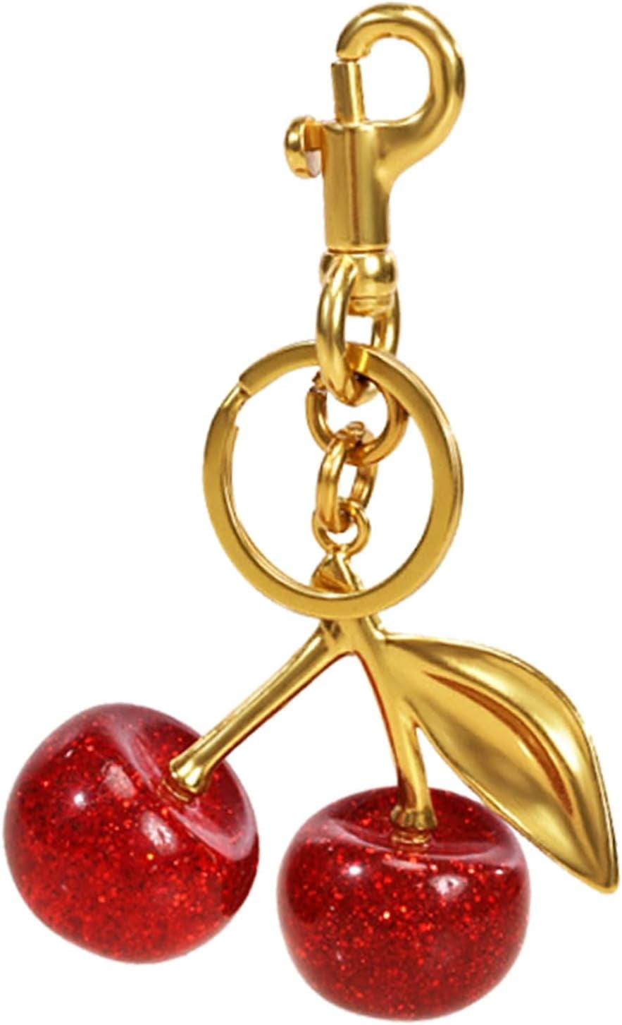 Cherry Bag Charms for Women, Glitter Purse Charms, Cherry Keychain ...