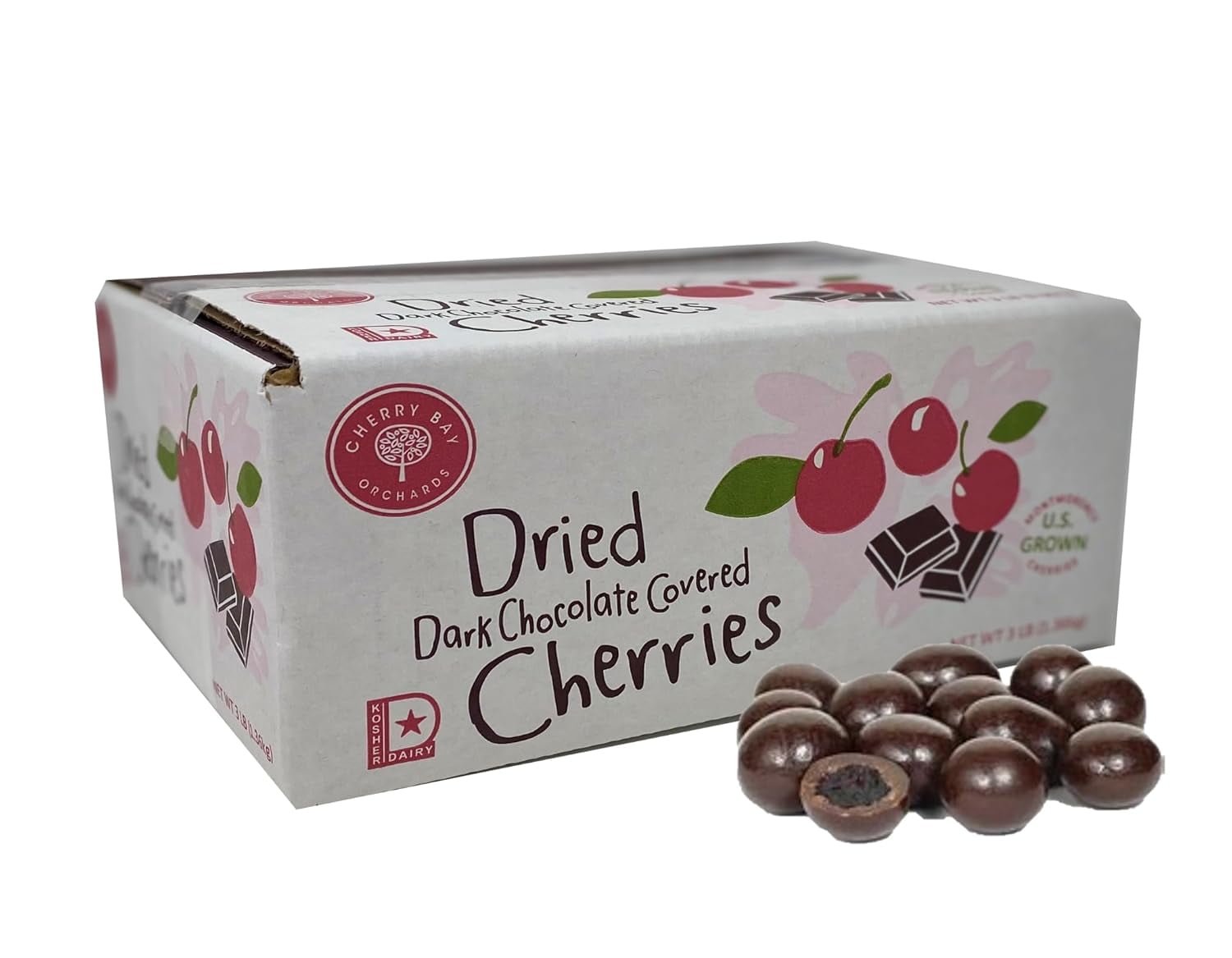 CHERRY BAY ORCHARDS Dark Chocolate Covered Dried Montmorency Cherries ...