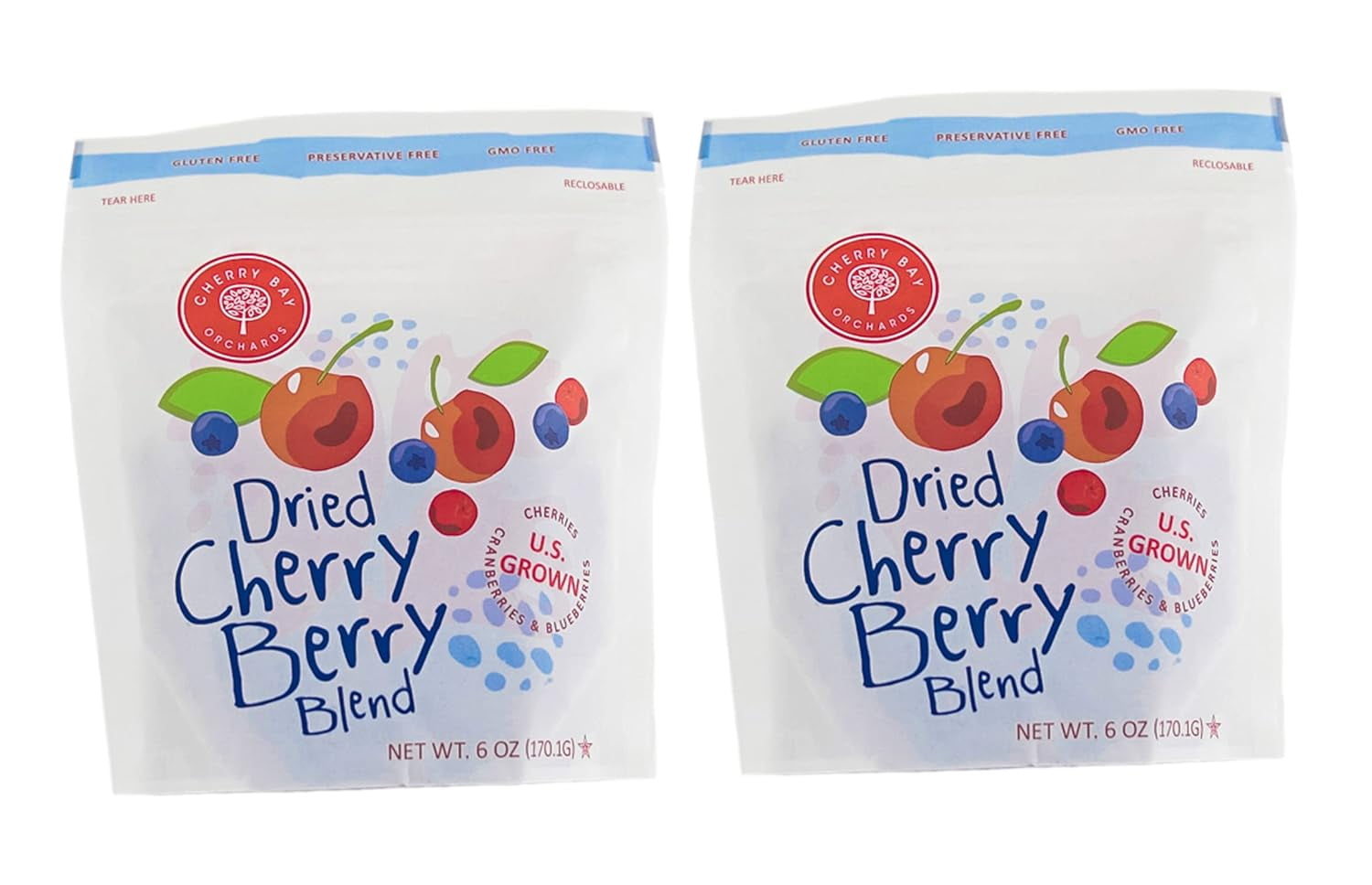 Cherry Bay Orchards Dried Mixed Fruit Blend (Cherries, Blueberries ...