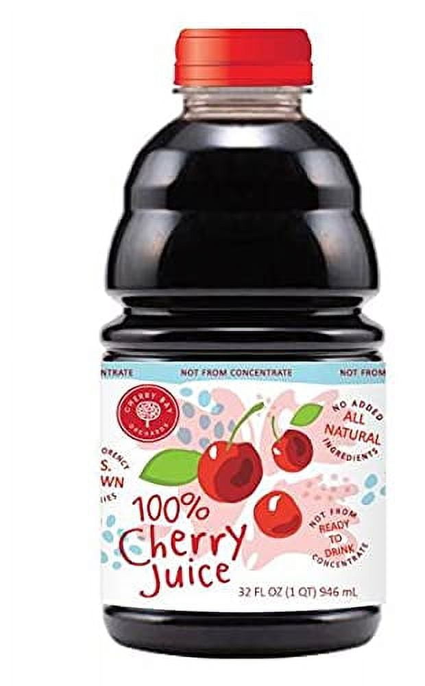 Cherry Bay Orchards Tart Cherry Juice, 32 oz Bottle - 100% Natural ...
