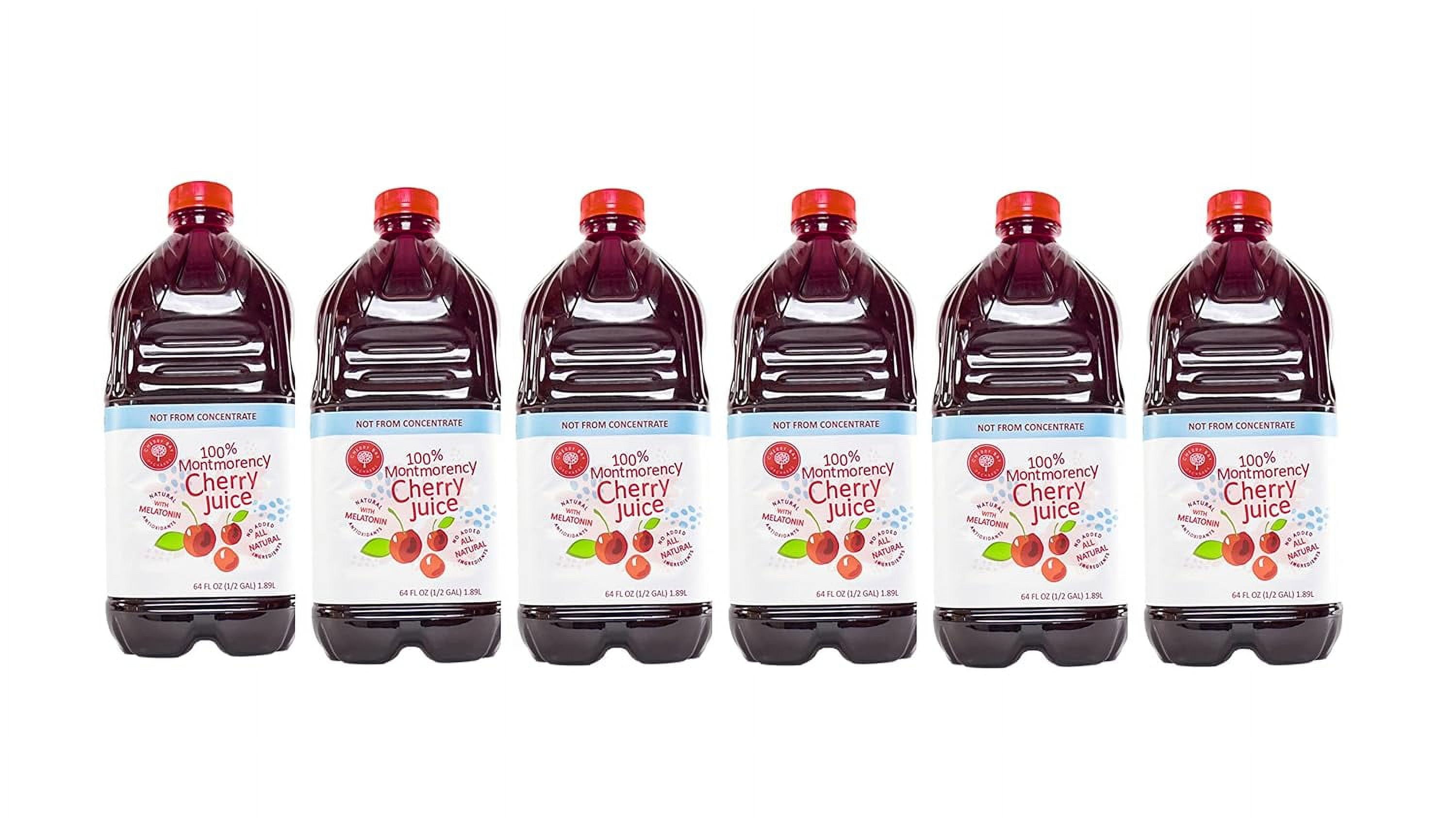 Cherry Bay Orchards Tart Cherry Juice (6 Pack 64 oz Bottle, 384 oz Total) - 100% Natural Cherry ...