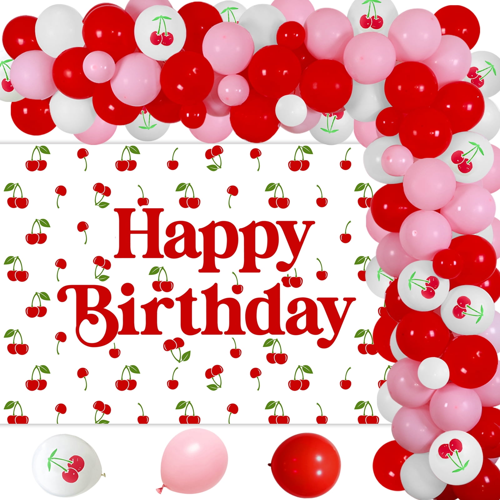Cherry Birthday Party Decorations Cherry Theme Balloon Garland Arch Kit ...