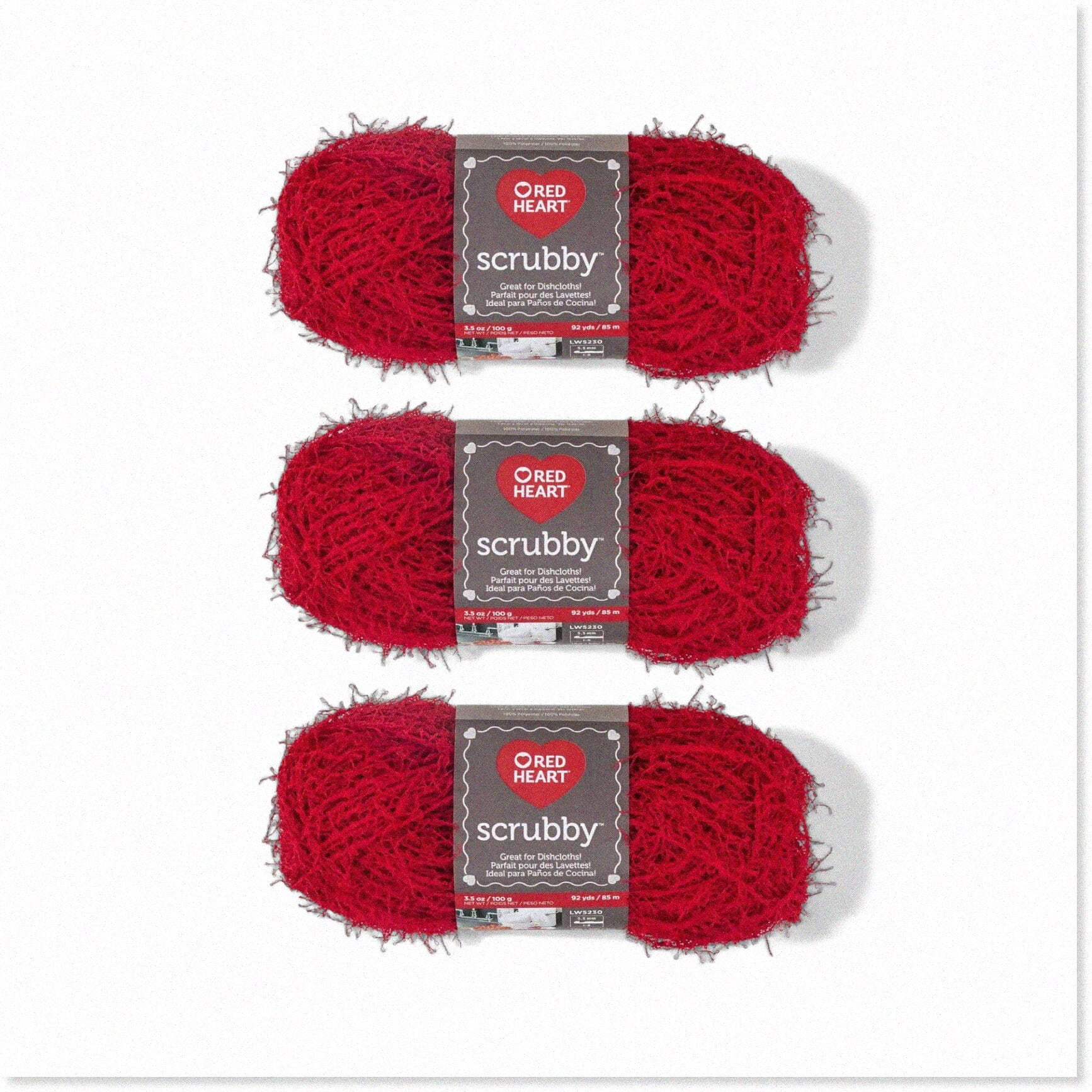 Cherry Bliss Scrubby Yarn Trio - 3-Pack for Sparkling Clean and Soft ...