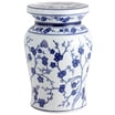 JONATHAN Y Poppies 17.7" Ceramic Garden Stool, White/Blue - Walmart.com