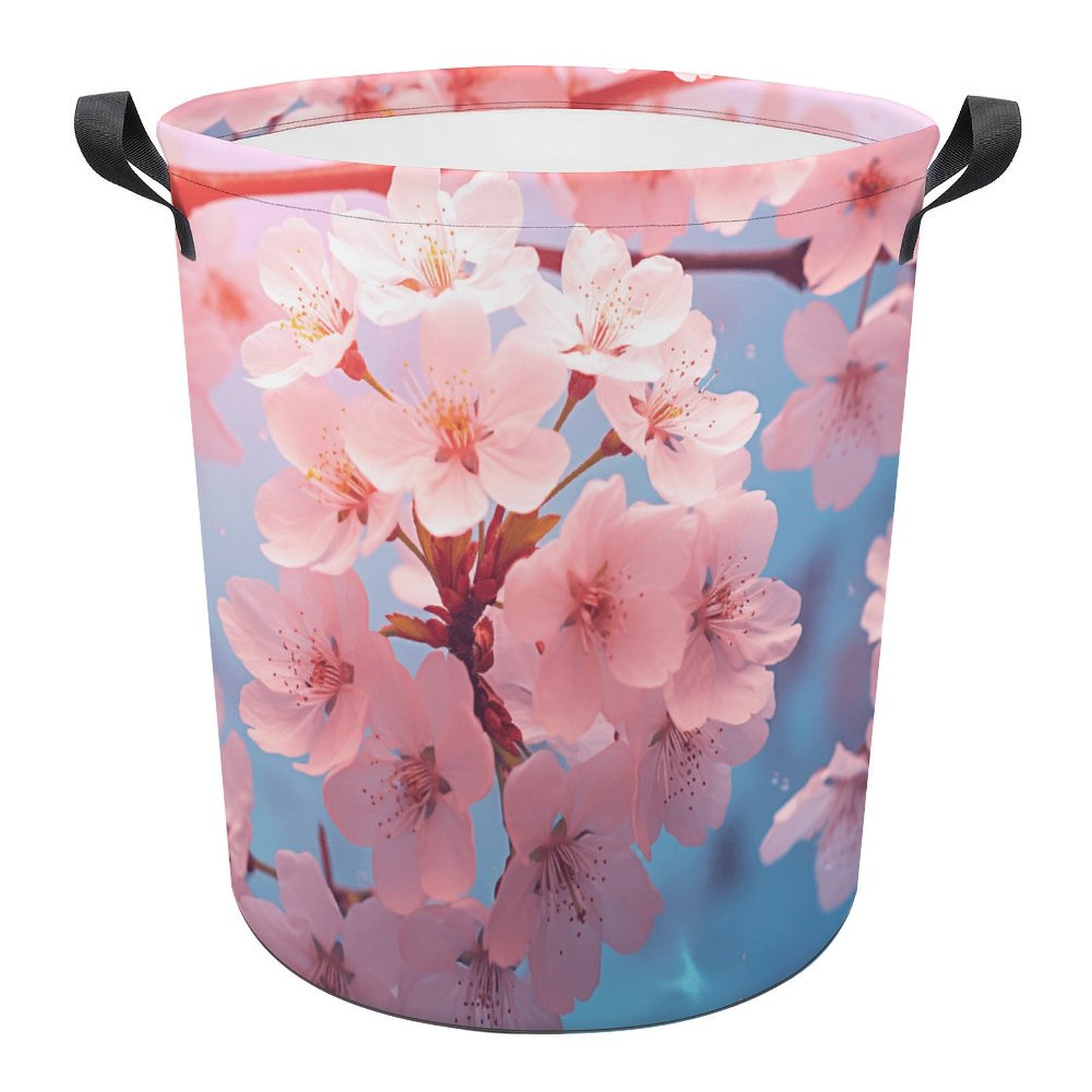 Cherry Blossom (2) Print Foldable Laundry Basket for Clothes Storage ...