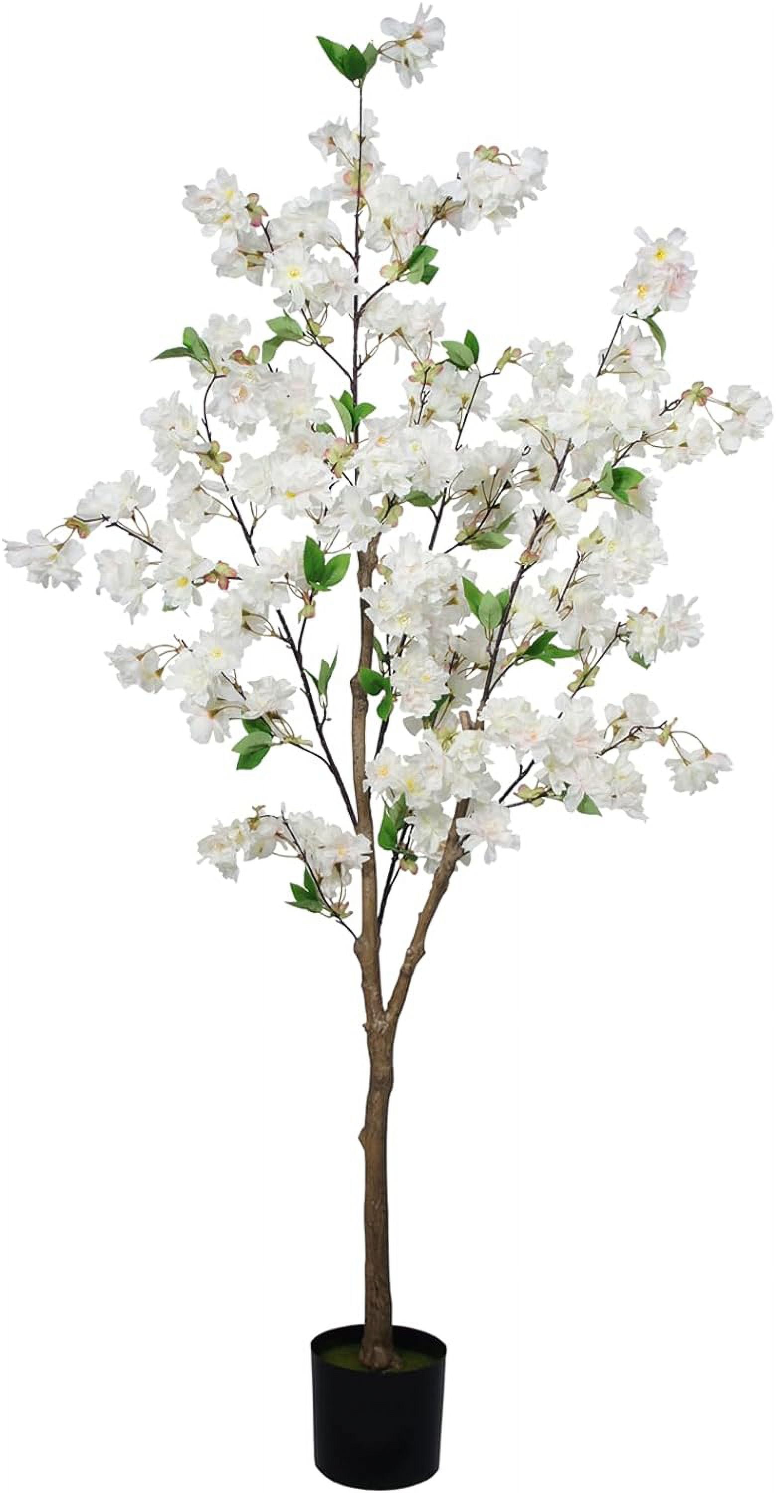 Cherry Blossom Artificial Tree 5FT, High Simulation White Cherry Plant ...
