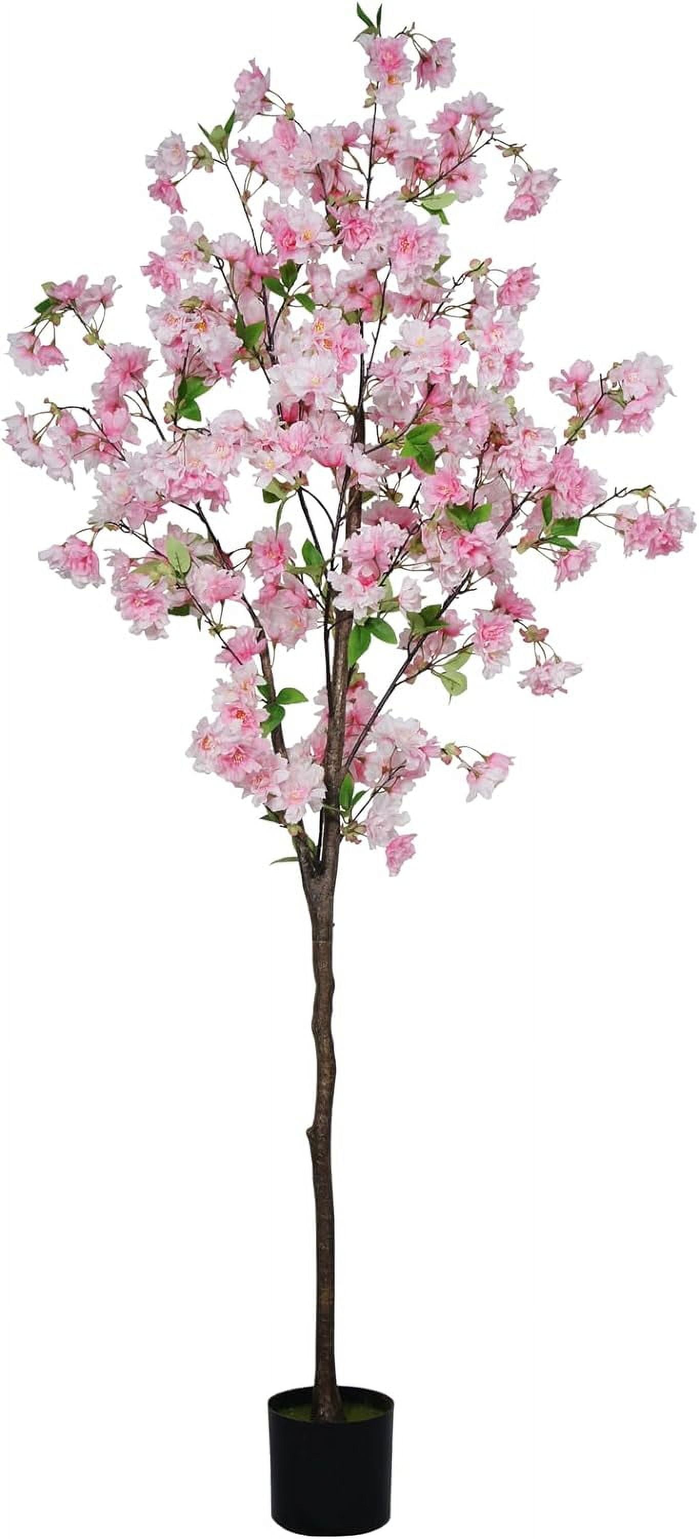 Cherry Blossom Artificial Tree 6FT, High Simulation Pink Cherry Plant ...