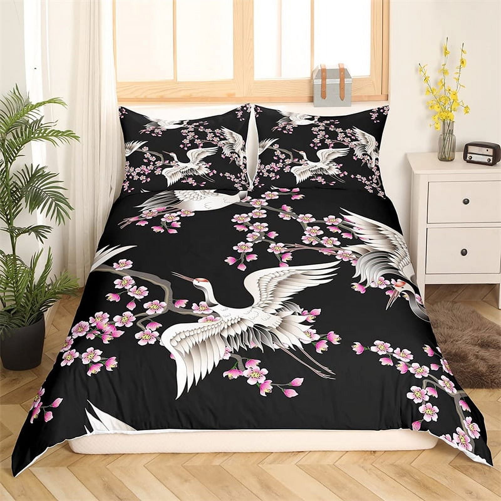 Cherry Blossom Bedding Set Flower Branch Duvet Cover Japanese Style ...