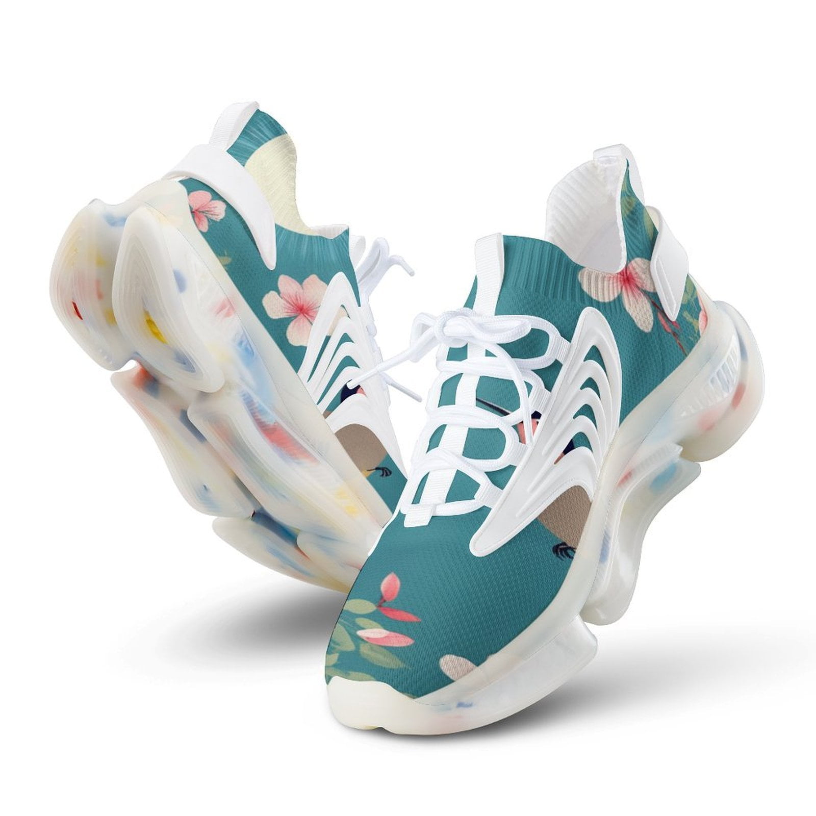 Cherry Blossom Birds Art Print Walking Shoes for Men Woman Lightweight ...