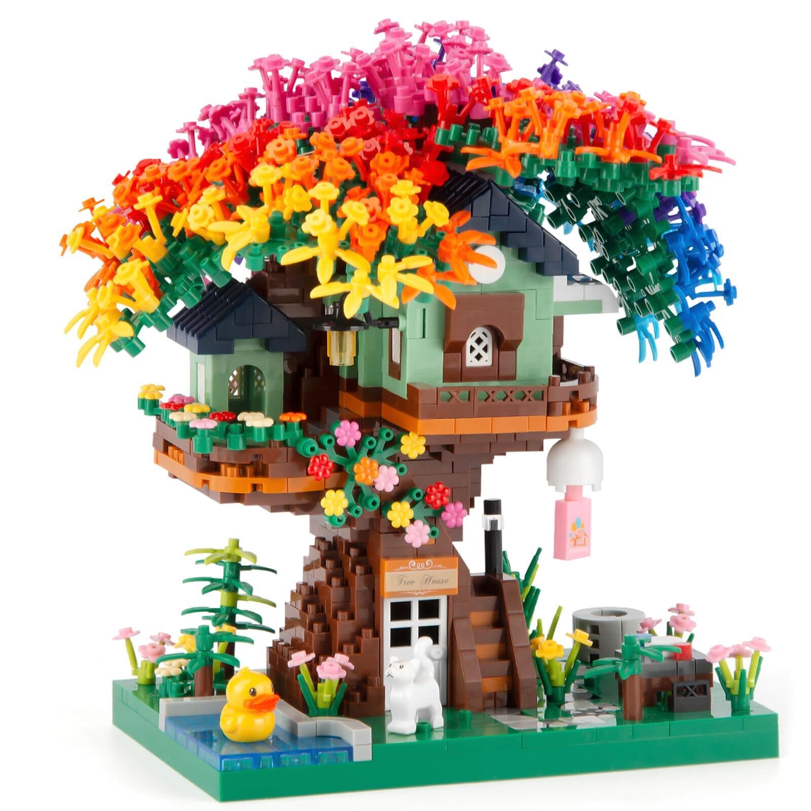 Cherry Blossom Bonsai Tree Building Set, Flowers Tree House Model Sets ...