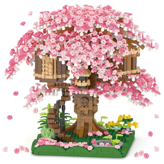 Cherry Blossom Bonsai Tree Building Set, Japanese Sakura Tree House ...