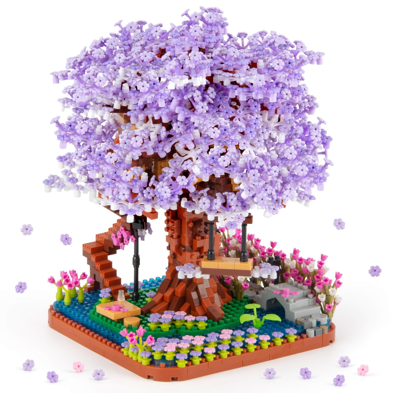 Cherry Blossom Bonsai Tree Micro Building Set, Japanese Sakura Tree ...