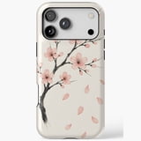 Cherry Blossom Branch Japanese Art Cover iPhone 17 through 11 Pro Max ...