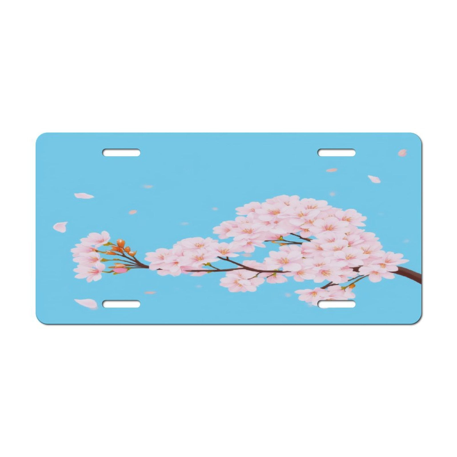 Cherry Blossom Branch License Plate Lightweight Aluminum Automotive ...