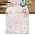 Cherry Blossom Bunny Table Runner, Pink Spring Modern Farmhouse Floral ...