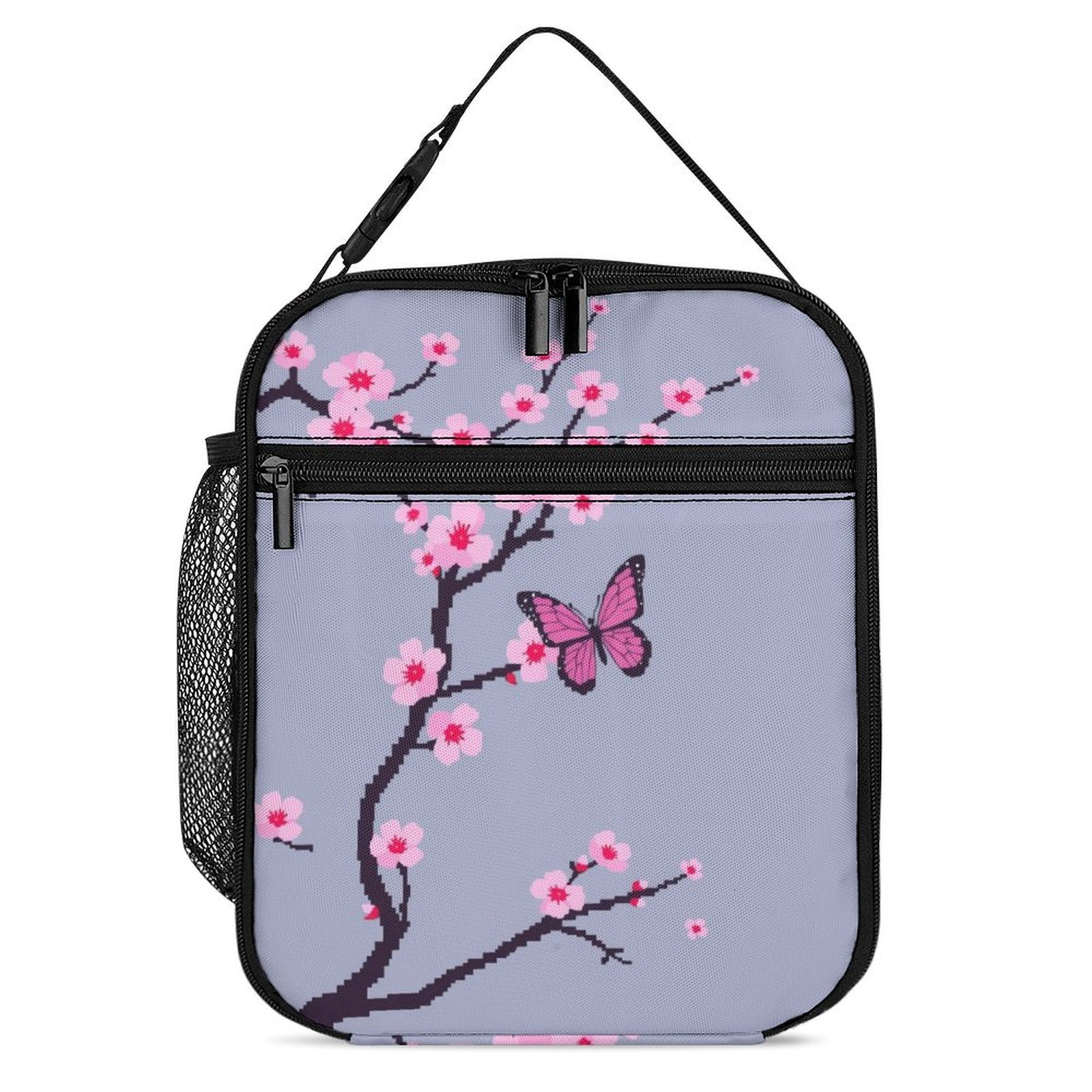 Cherry Blossom Butterfly Art Lunch Bags Lunch Container Cooler Bag Tote ...