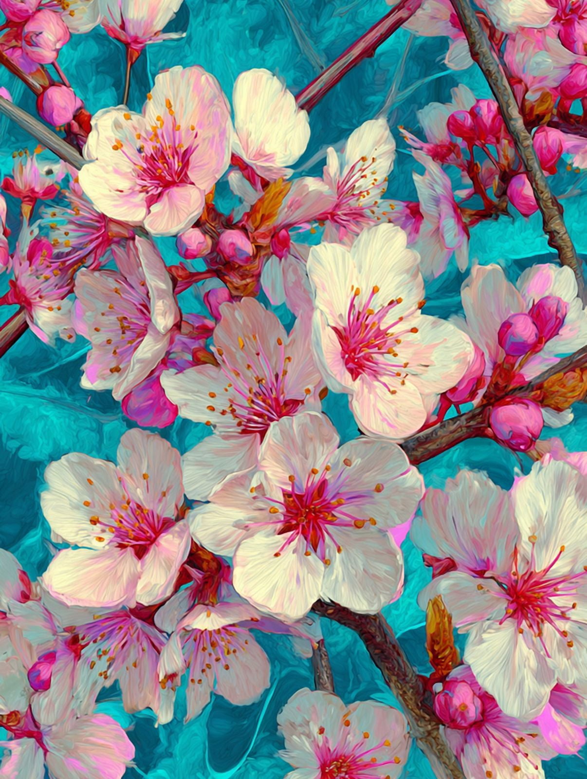 Cherry Blossom Canvas Print, Ideal for Living Room Bedroom Dining Room ...