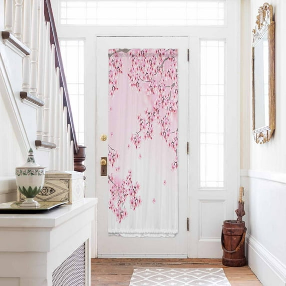 Cherry Blossom Door Curtains for Door Window, French Sidelight Front ...