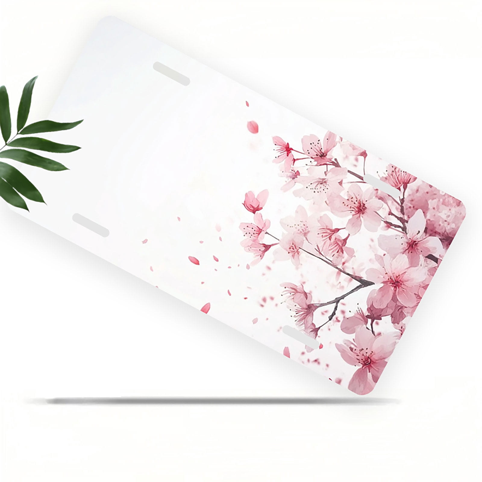 Cherry Blossom Elegance Front License Plate, Metal License Plate, Funny ...