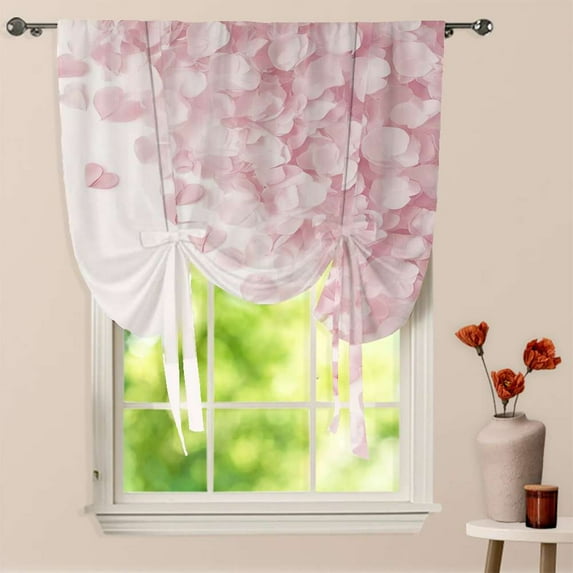 Cherry Blossom Floral Print Window Curtain for Living Room Roman ...