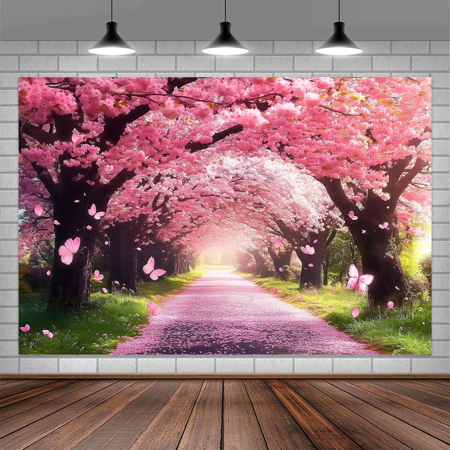 Cherry Blossom Flowers Backdrop for Photography, Spring Scenery Cherry ...