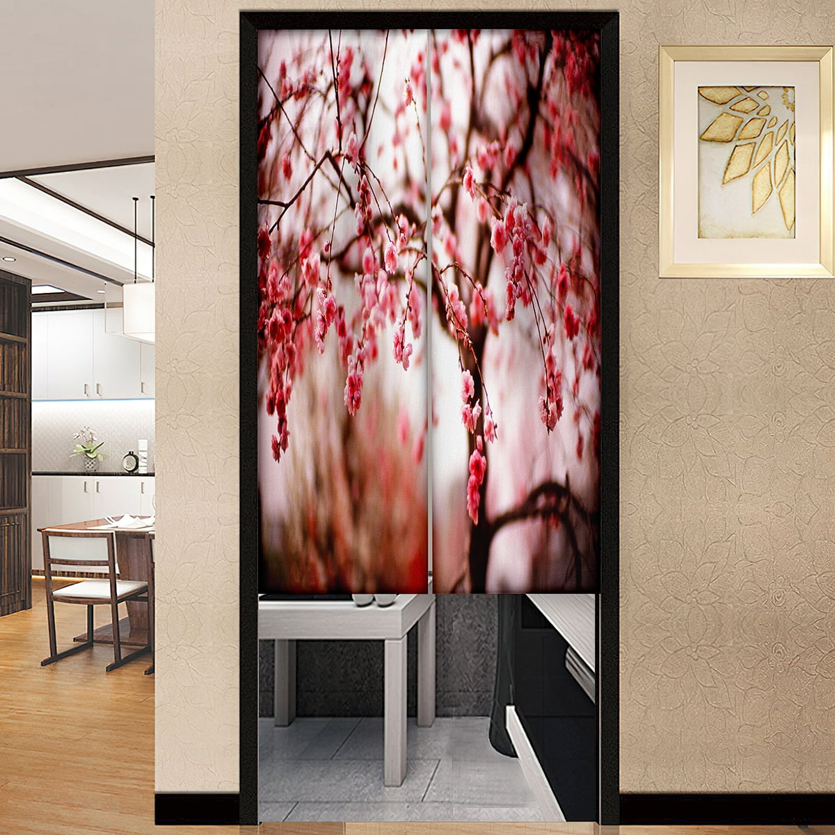 Cherry Blossom Flowers Trees Door Curtain Izakaya Studio Partition ...