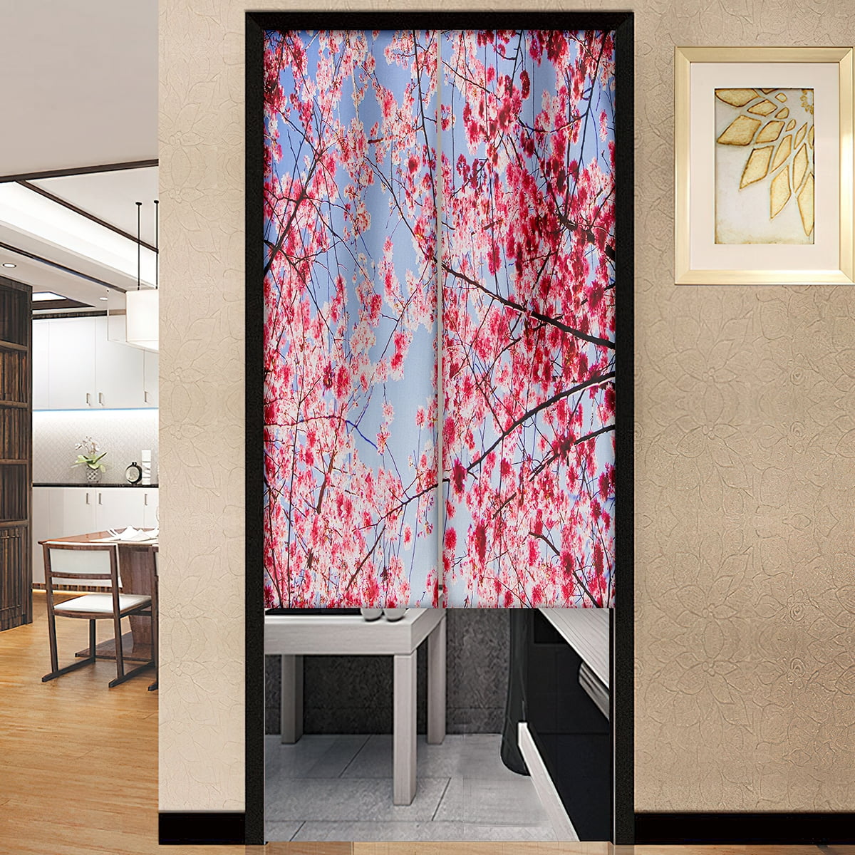 Cherry Blossom Flowers Trees Door Curtain Izakaya Studio Partition ...
