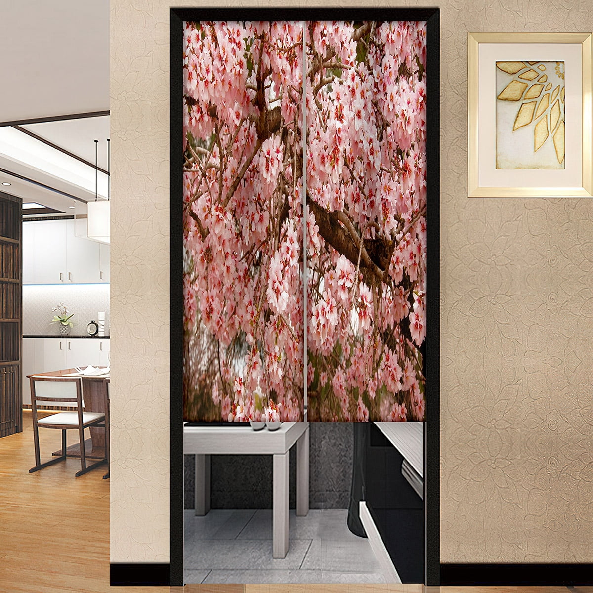 Cherry Blossom Flowers Trees Door Curtain Izakaya Studio Partition ...