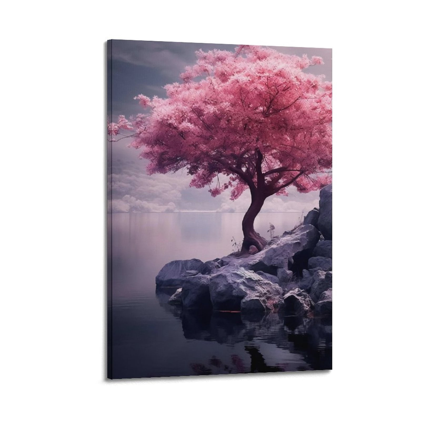Cherry Blossom Forest Poster Wall Art Canvas Aesthetic Music And Movies ...