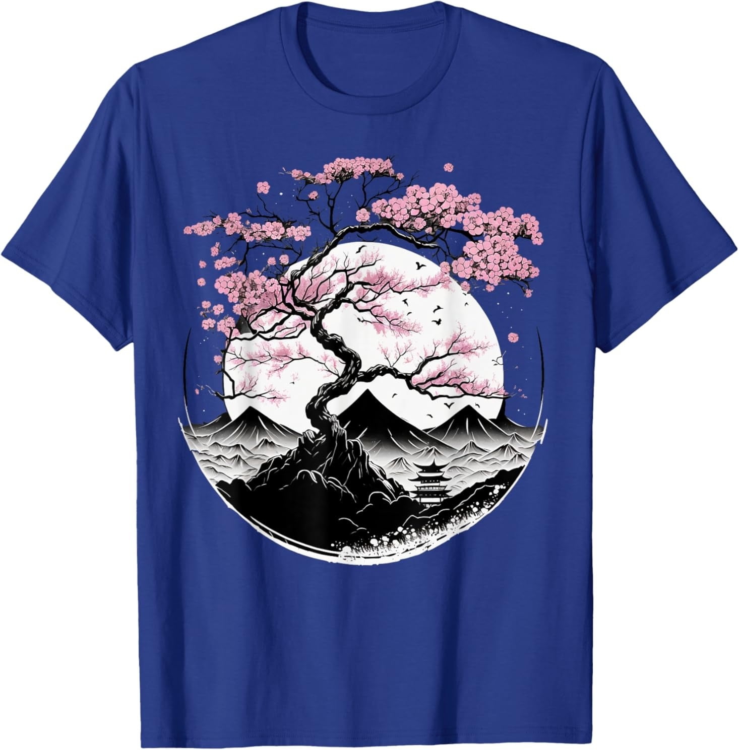 Cherry Blossom Geisha Tee – Japanese Garden-Inspired Shirt Featuring Mt ...