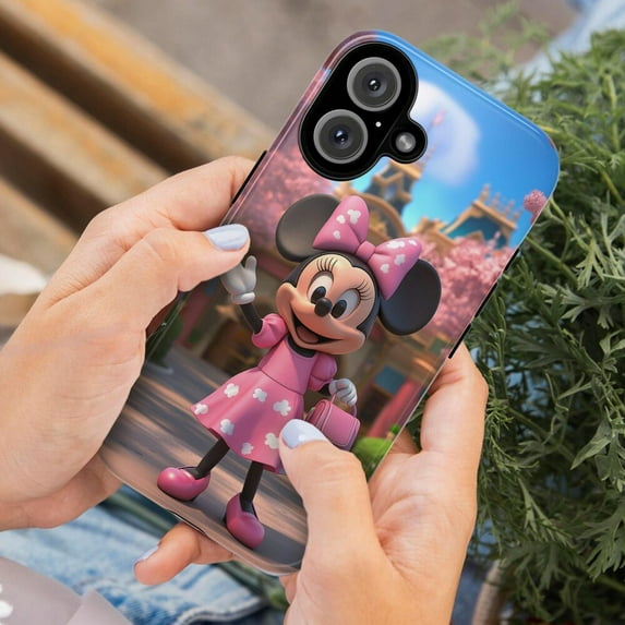 Cherry Blossom Girl Cartoon Mouse Phone Case with iPhone 17 to 11 Pro ...