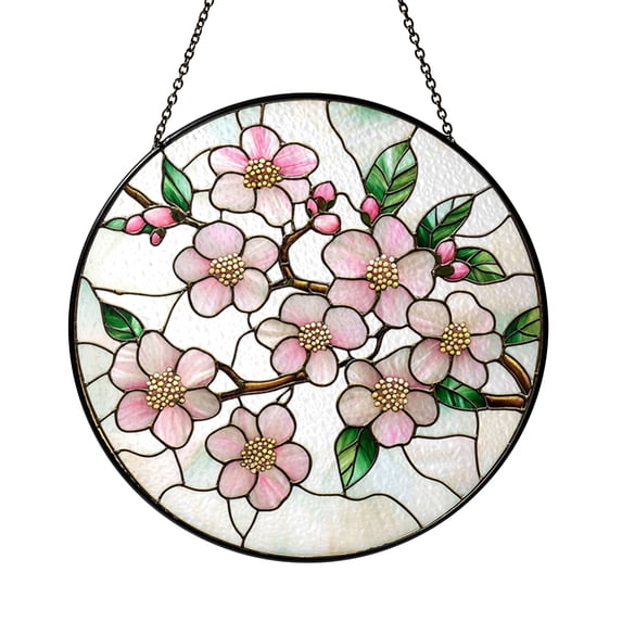 Cherry Blossom Glass Style Suncatcher – Spring Window Art - Walmart.com
