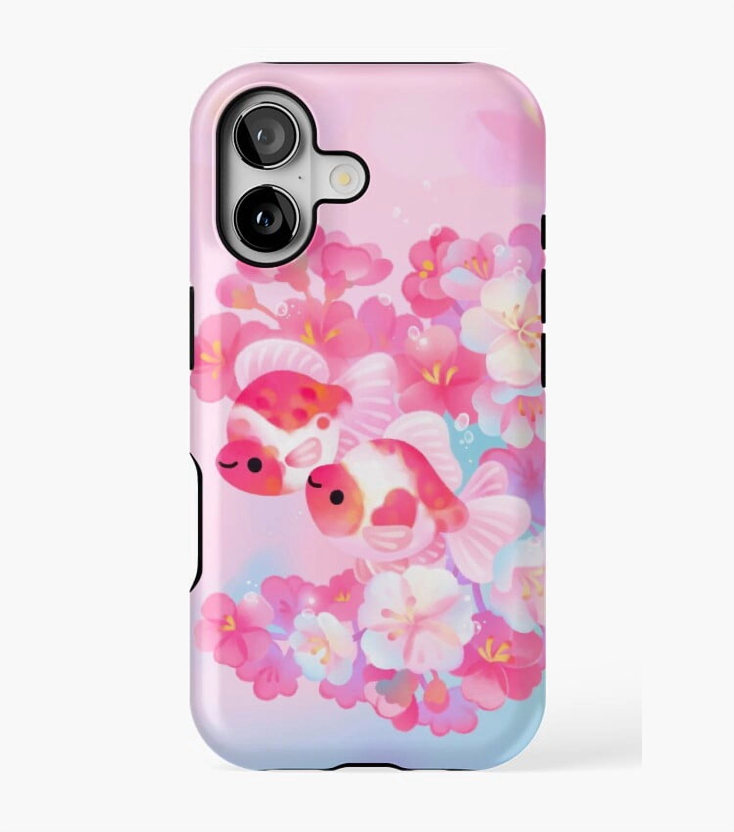 Cherry Blossom Goldfish Japanese Art Protective Case for Apple iPhone ...