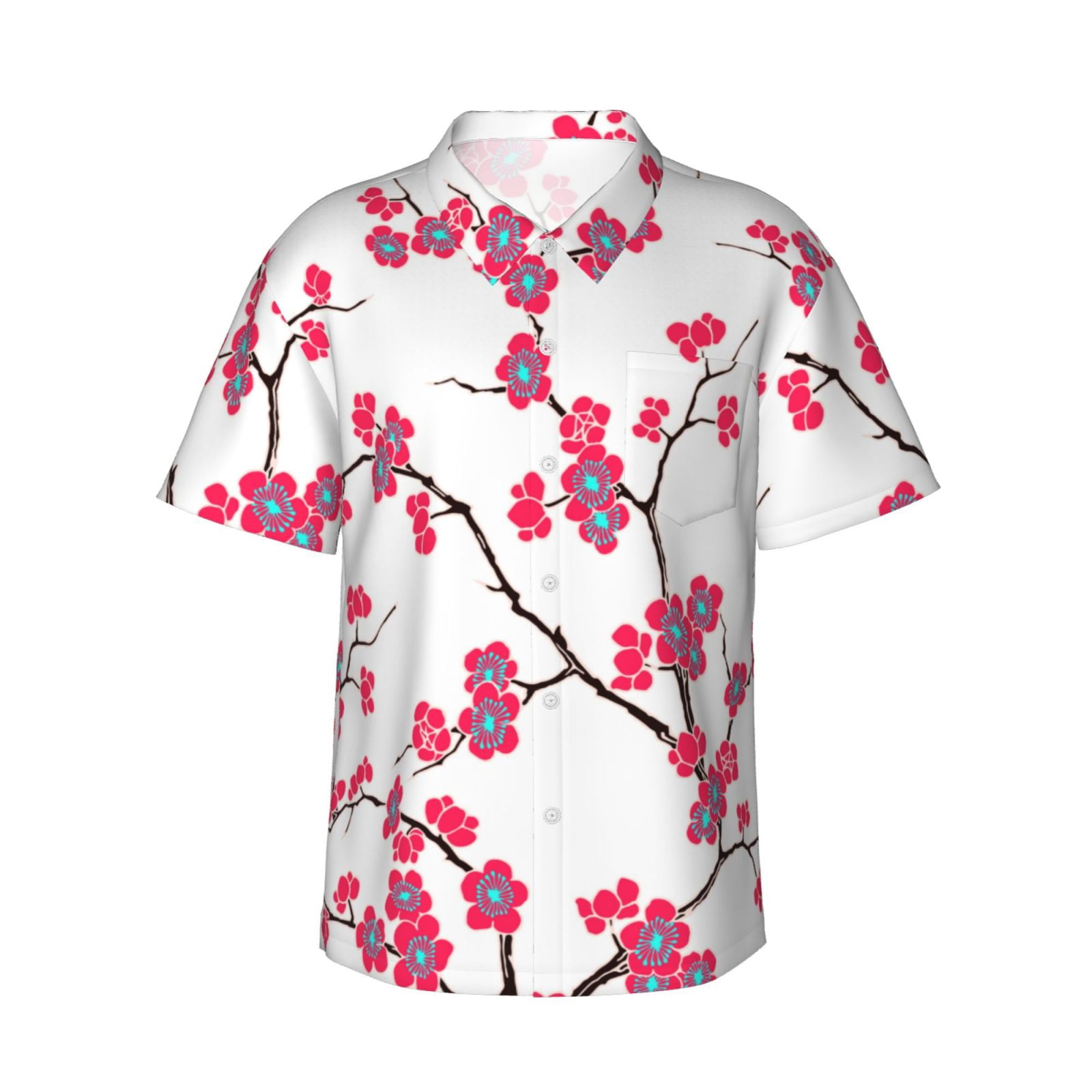 Cherry Blossom In Full Bloom Hawaiian Shirts For Men, Summer Short ...