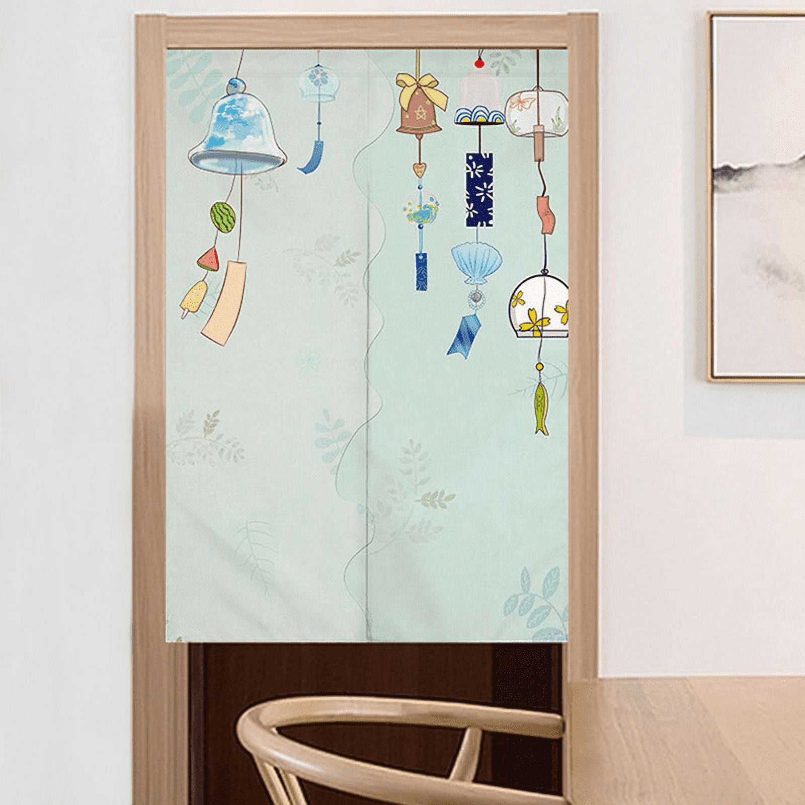 Cherry Blossom Japanese Door Curtain Wind Chime Partition Kitchen Noren ...