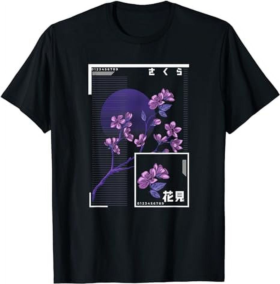 Cherry Blossom Japanese Retro Graphic T-Shirt - Walmart.com
