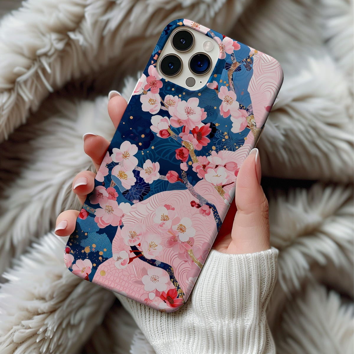 Cherry Blossom Japanese Sakura Pink Phone Case 17 16 15 14 13 12 11 Pro ...