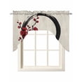 Cherry Blossom Kitchen Swag Valances for Windows, Japanese Red Plum ...