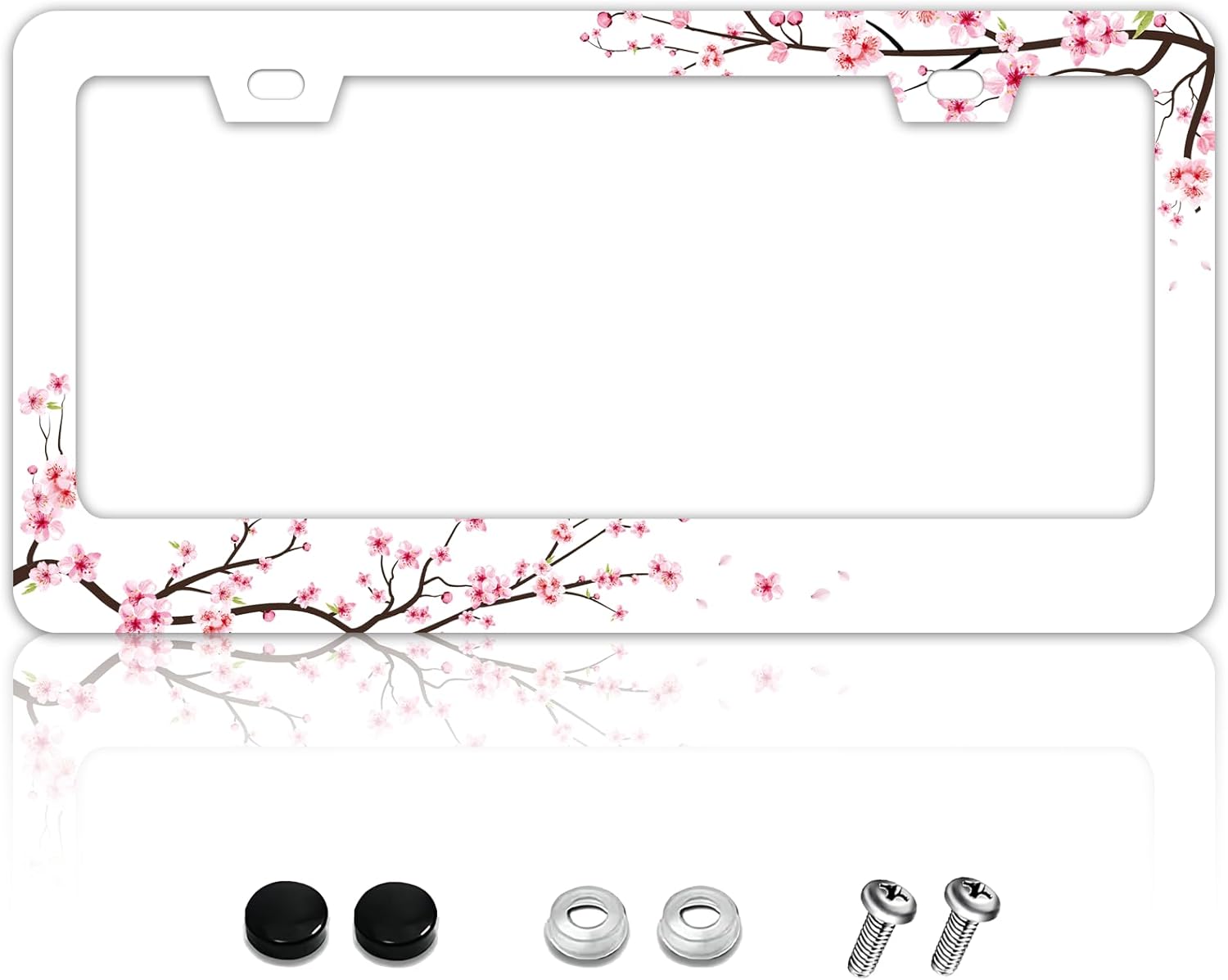 Cherry Blossom License Plate Frame Personalized License Plate Frames ...