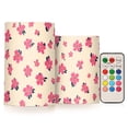 Cherry Blossom Light Orange Flickering Flameless Candles Battery ...