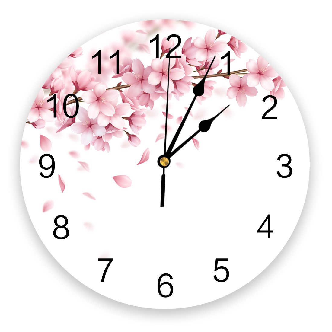 Cherry Blossom Mount Fuji Japan Decorative Round Wall Clock Custom ...