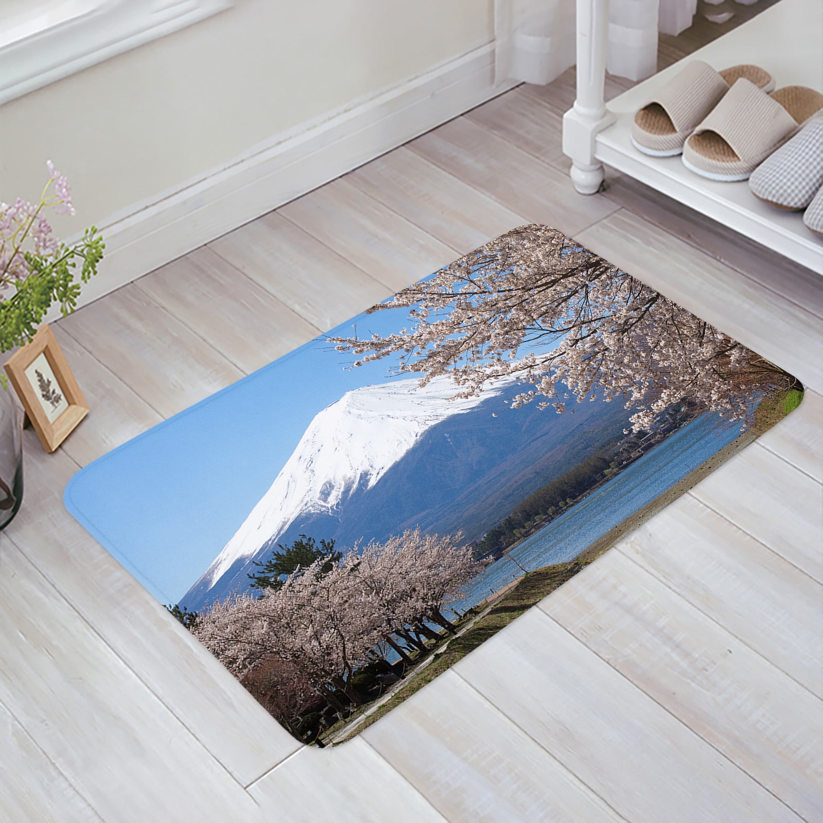 Cherry Blossom Mount Fuji Japan Kitchen Floor Mat Living Room Decor ...