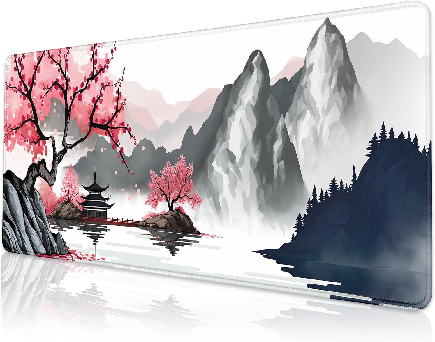 Cherry Blossom Mouse Pad - 31.5"x11.8" Japanese Extended Desk Mat ...