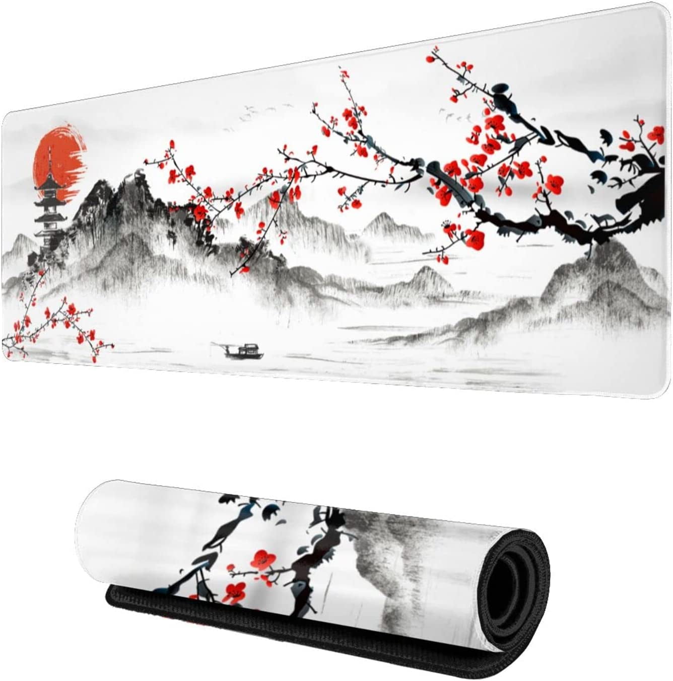 Cherry Blossom Mouse Pad Gaming Mouse Pad 31.5 X 11.8 Inch Japanese ...
