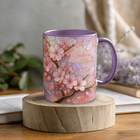 Cherry Blossom Mug, Sakura Floral Coffee Cup Gift for Tea Lovers and ...