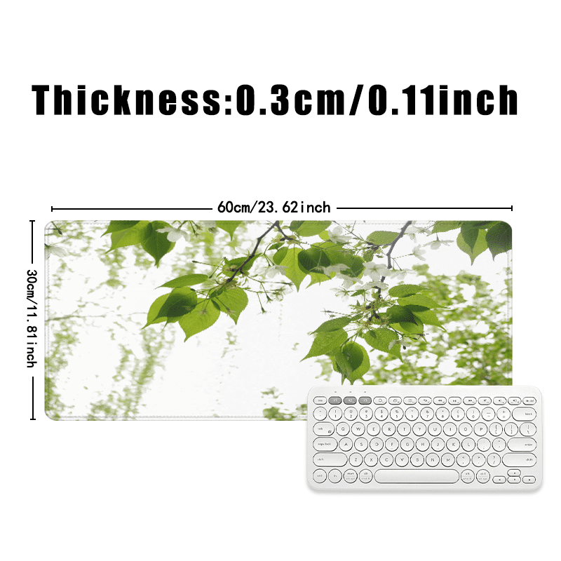 Cherry Blossom Nature Mouse Pad 31.5 x 11.82 Inches Rubber Surface for ...