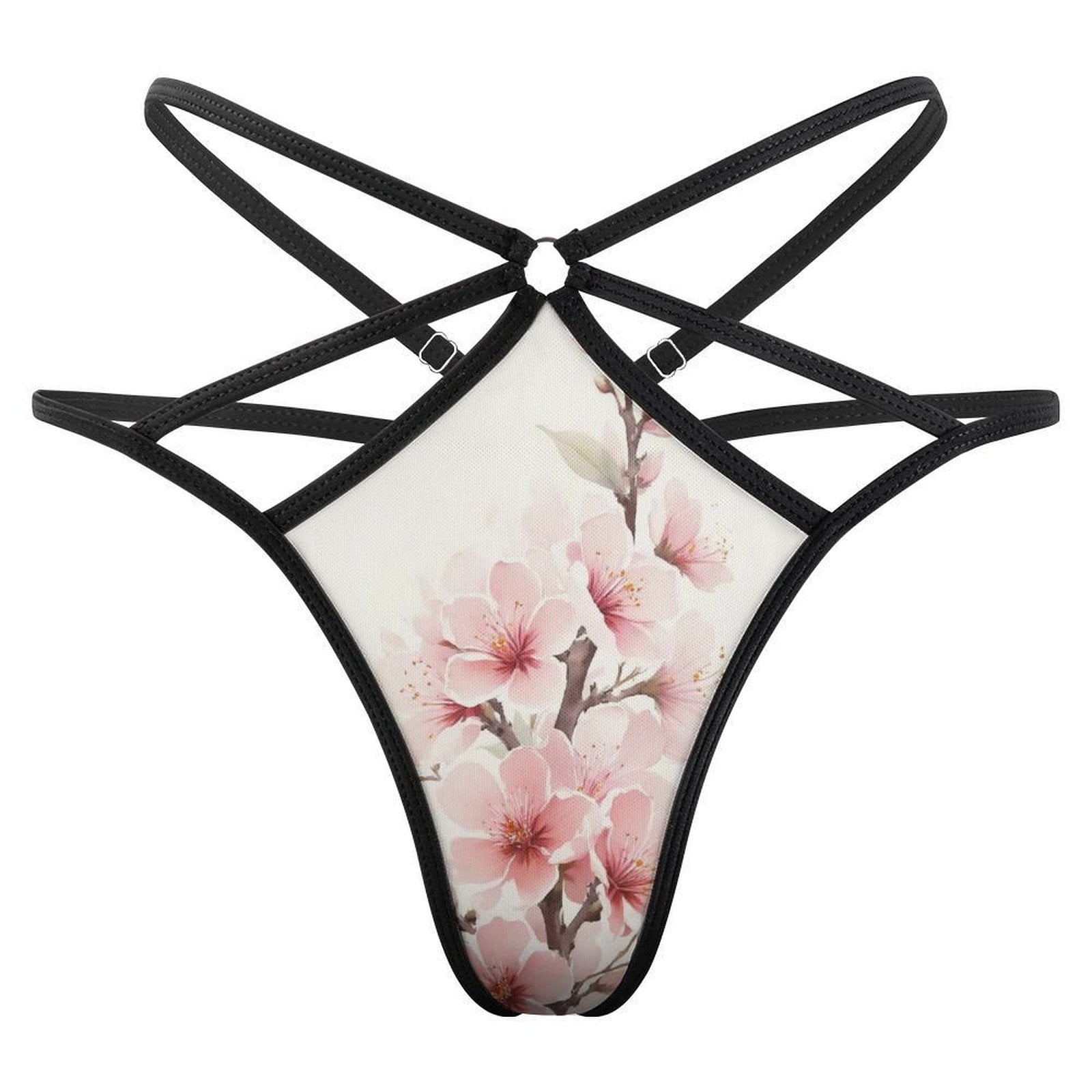 Cherry Blossom Pink (1) Open Type Women's Panties Crotch Opening G ...