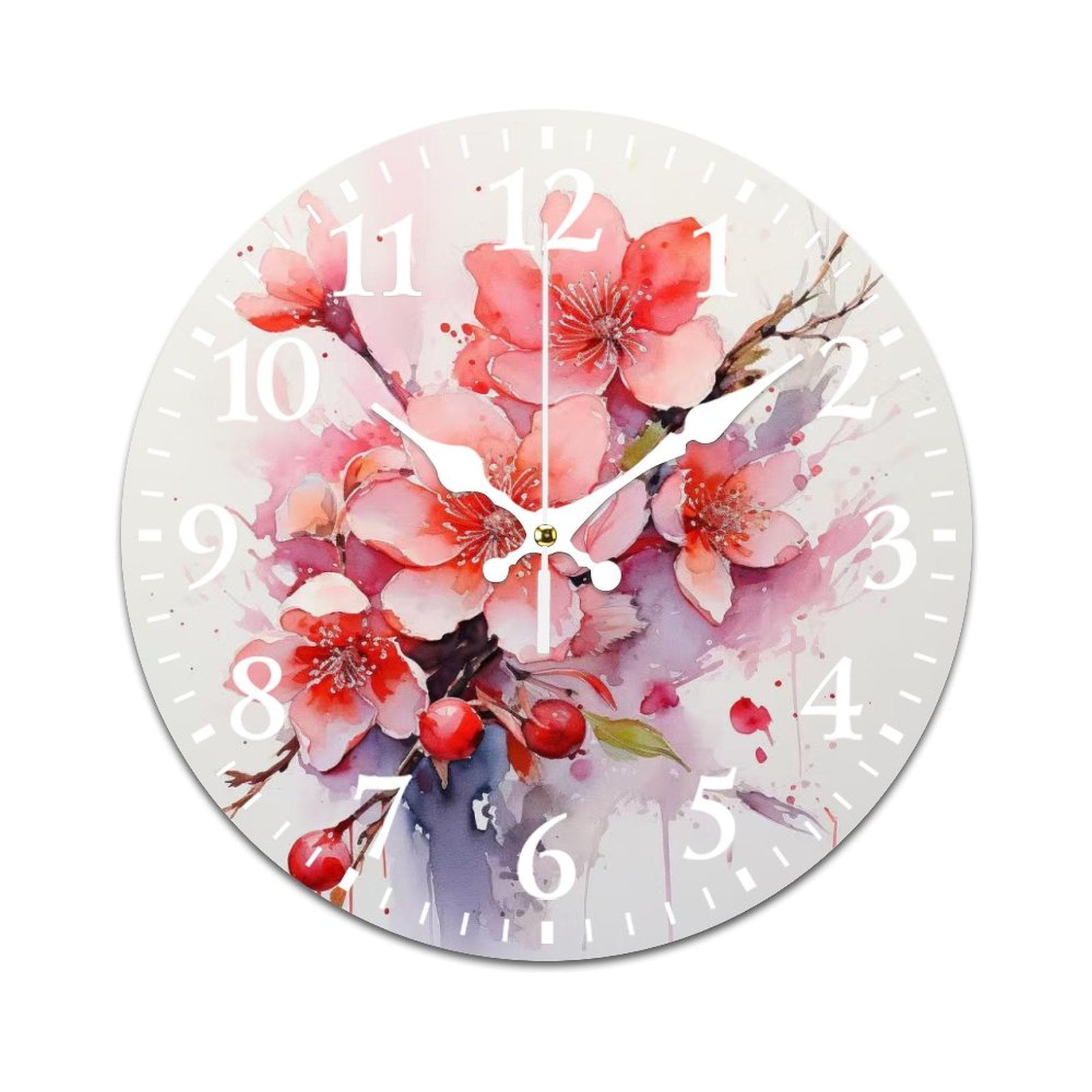 Cherry Blossom Pink (5) Wall Clock Modern Design Clocks Wall Hanging ...