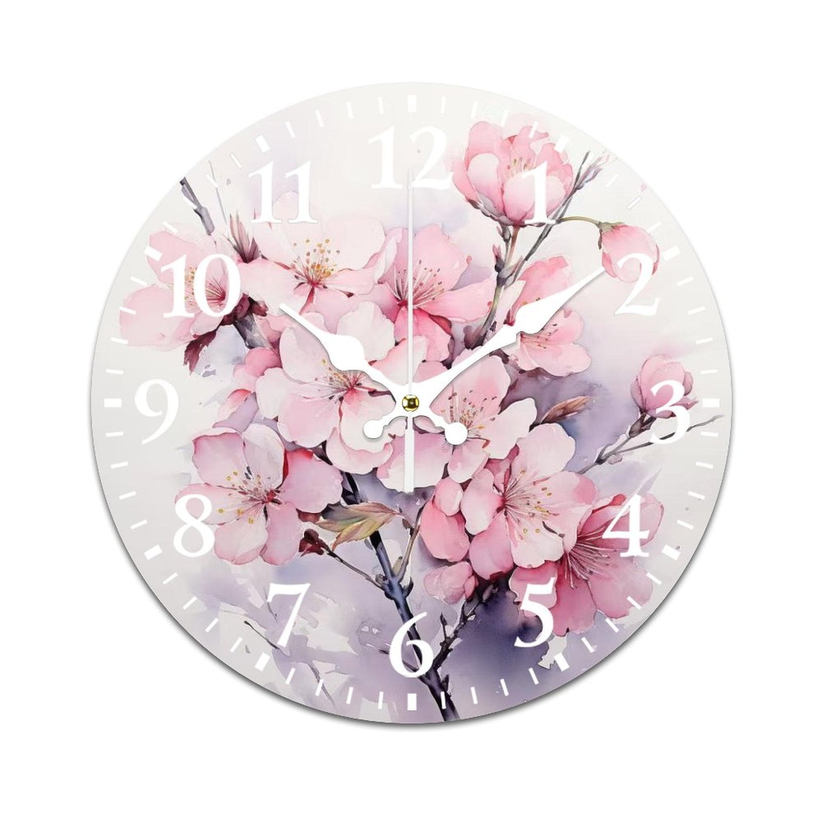 Cherry Blossom Pink (6) Wall Clock Modern Design Clocks Wall Hanging ...