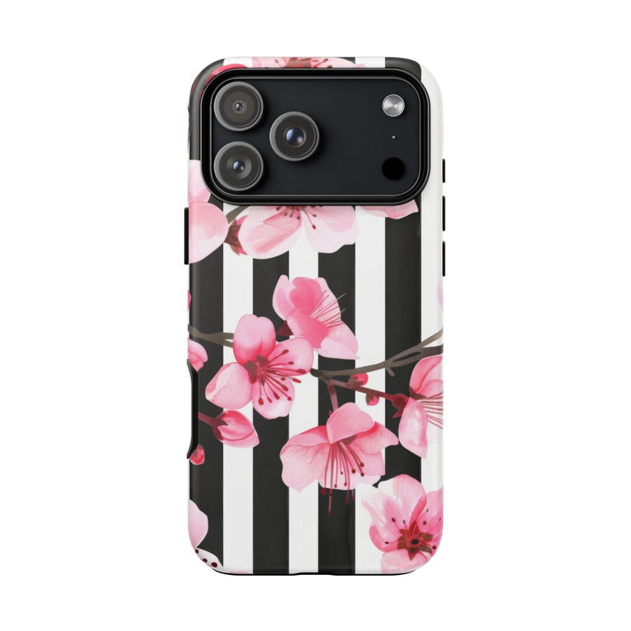 Cherry Blossom Pink Floral Case for iPhone 11 12 13 14 15 16 17 Pro Max ...